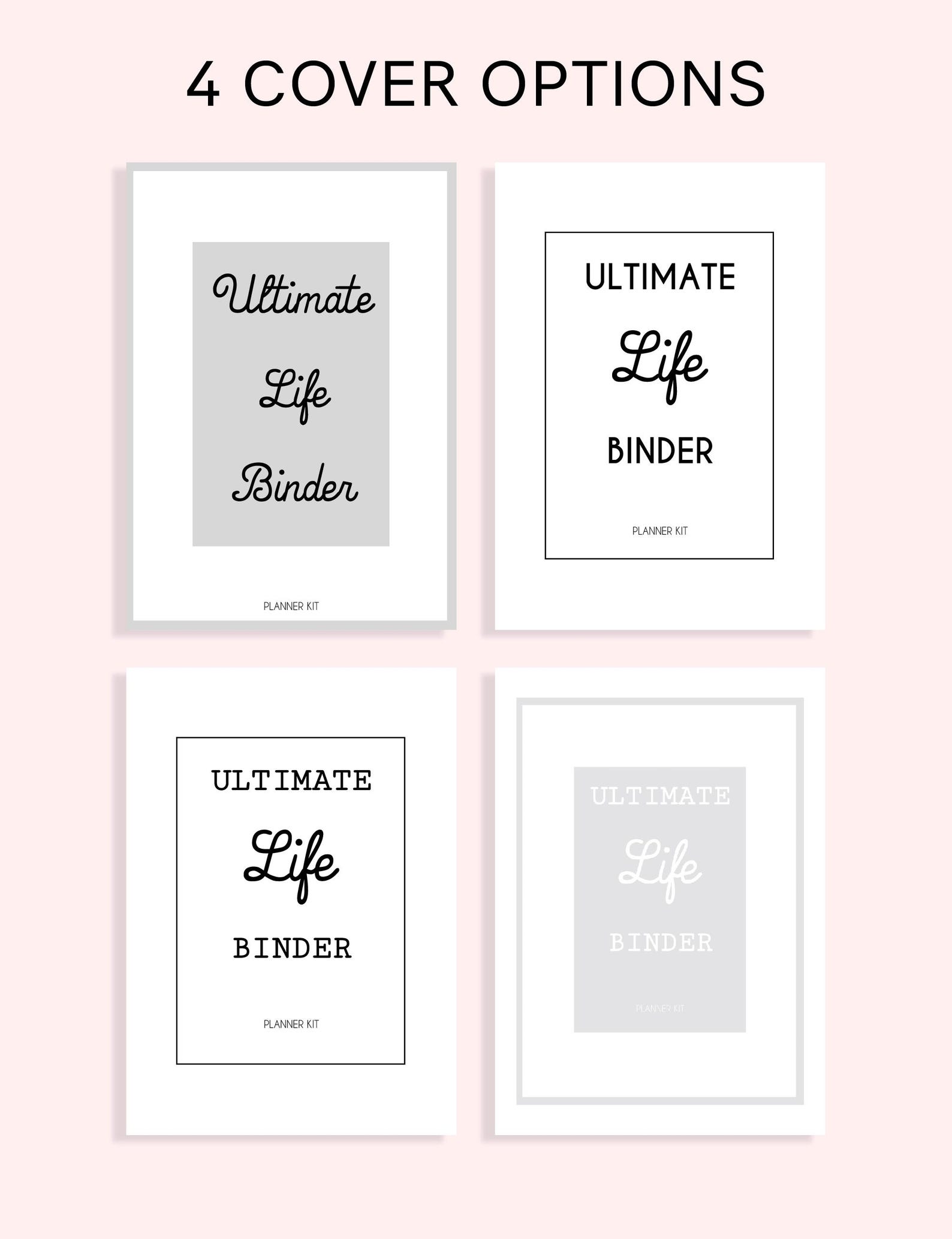 Printable Life Planner, Undated Life Planner, Printable Planner Bundle ...