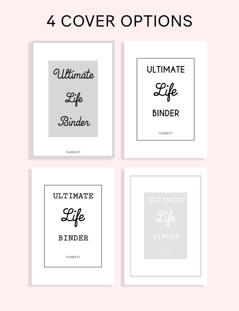 Printable Life Planner, Undated Life Planner, Printable Planner Bundle ...