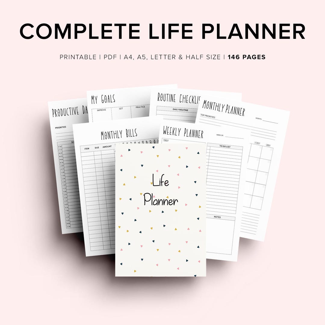 Printable Planners Inserts, Life Planner Printable, Digital Planners ...