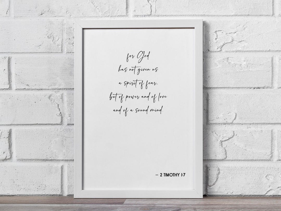 For God Has Not Given Us, 2 Timothy 1:7, Bible Verse Printable ...