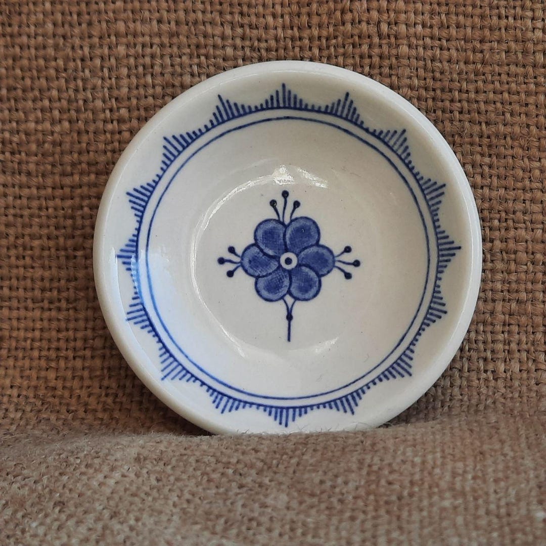 Vintage Furnivals Butter Dish - Blue and White Plate - Furnivals ...