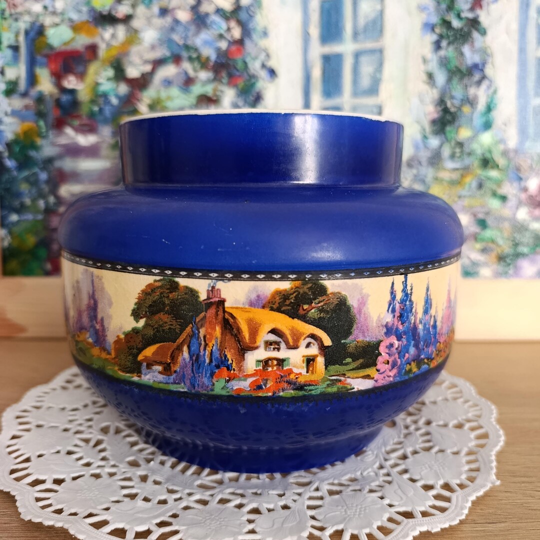 Falcon No1 Cobalt Blue Vase - Vintage Ceramic Jar 1950s - 5 Inches Tall ...