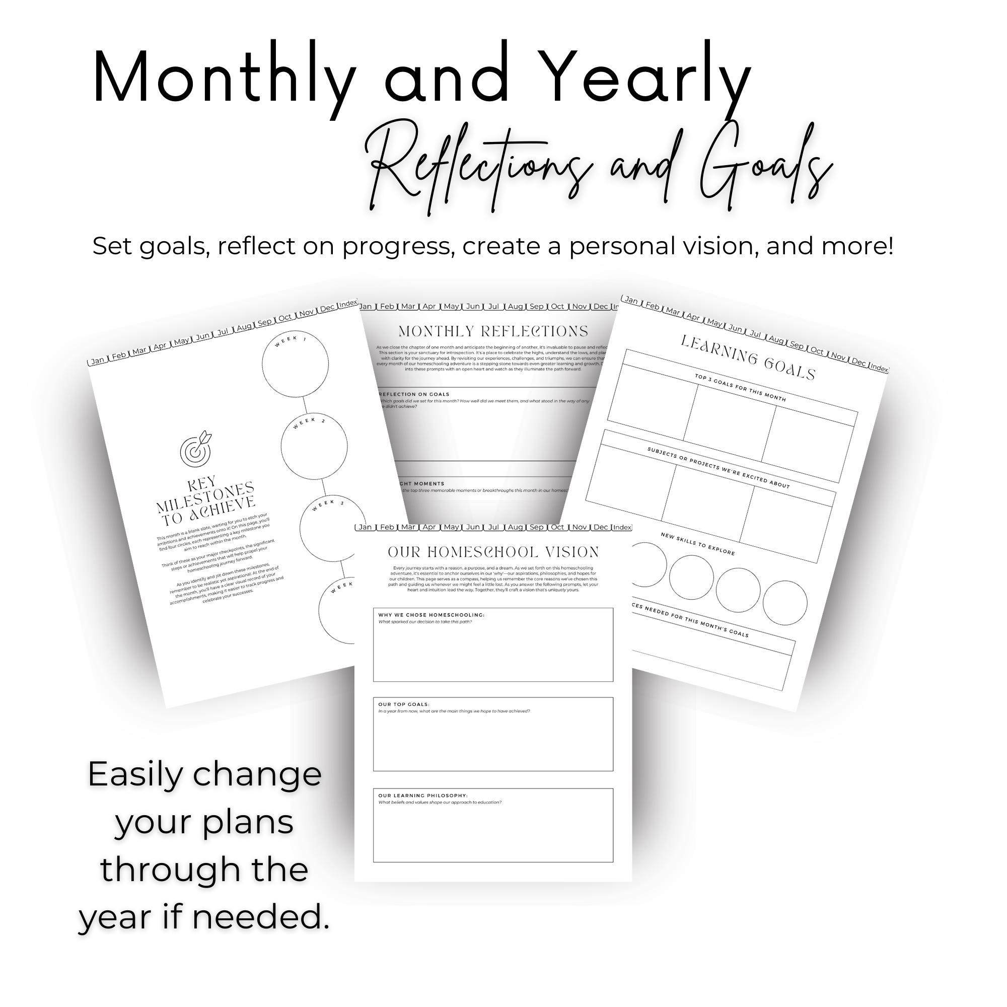 Homeschool Planner | Vibrant Tie-dye Aesthetic | Hyperlinked and ...