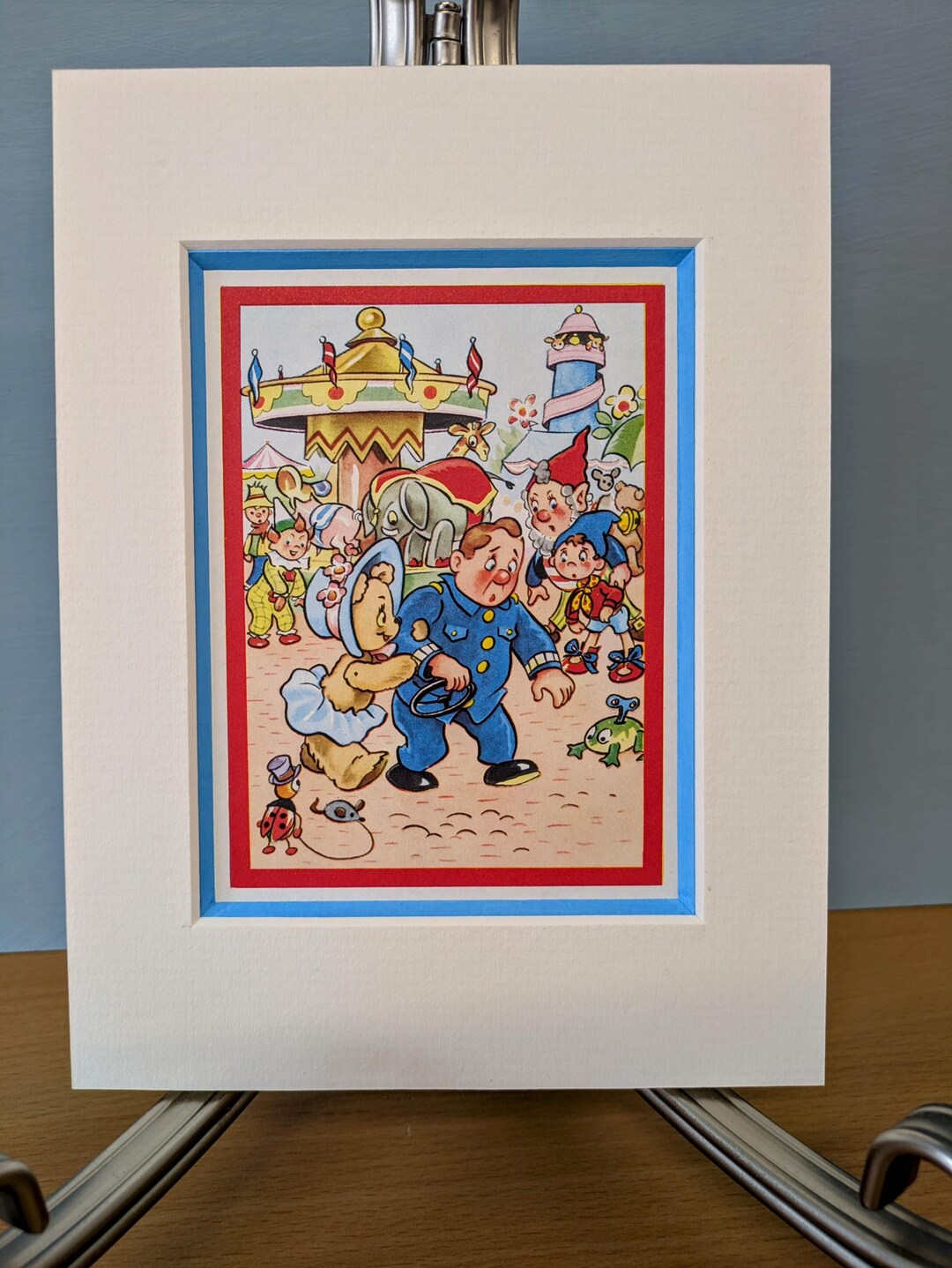 Vintage Noddy Art | Original Book Page | PC Plod & Tessie Bear ...