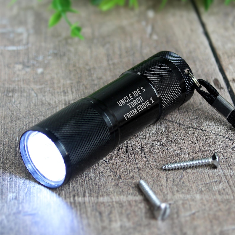 Personalised Torch | Engraved Mini Torch | Free Text Torch | Birthday ...