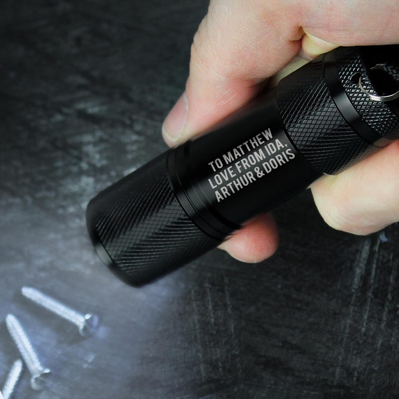 Personalised Torch | Engraved Mini Torch | Free Text Torch | Birthday ...