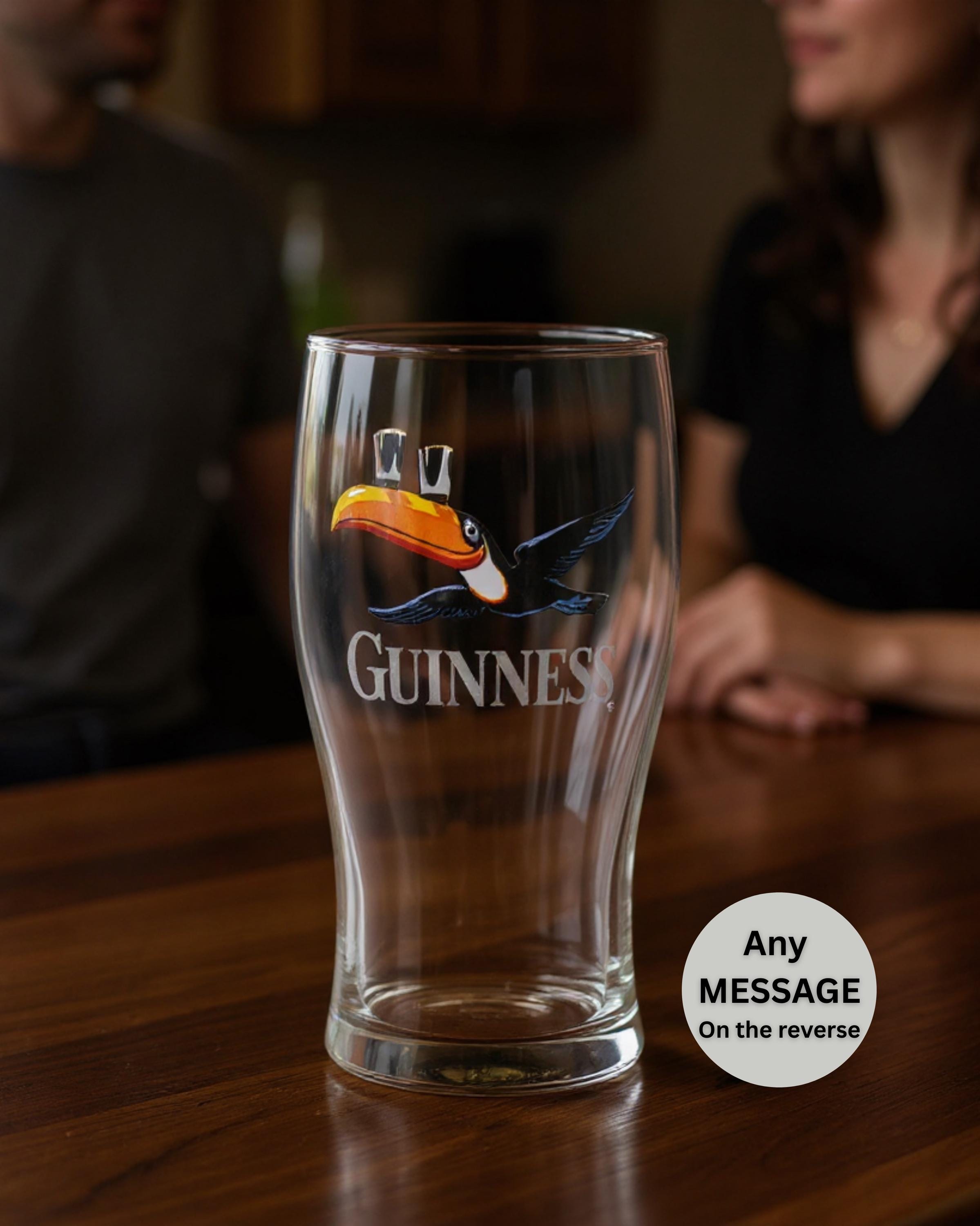 Personalised Guinness Pint Glass | Engraved Guinness Beer Glass ...