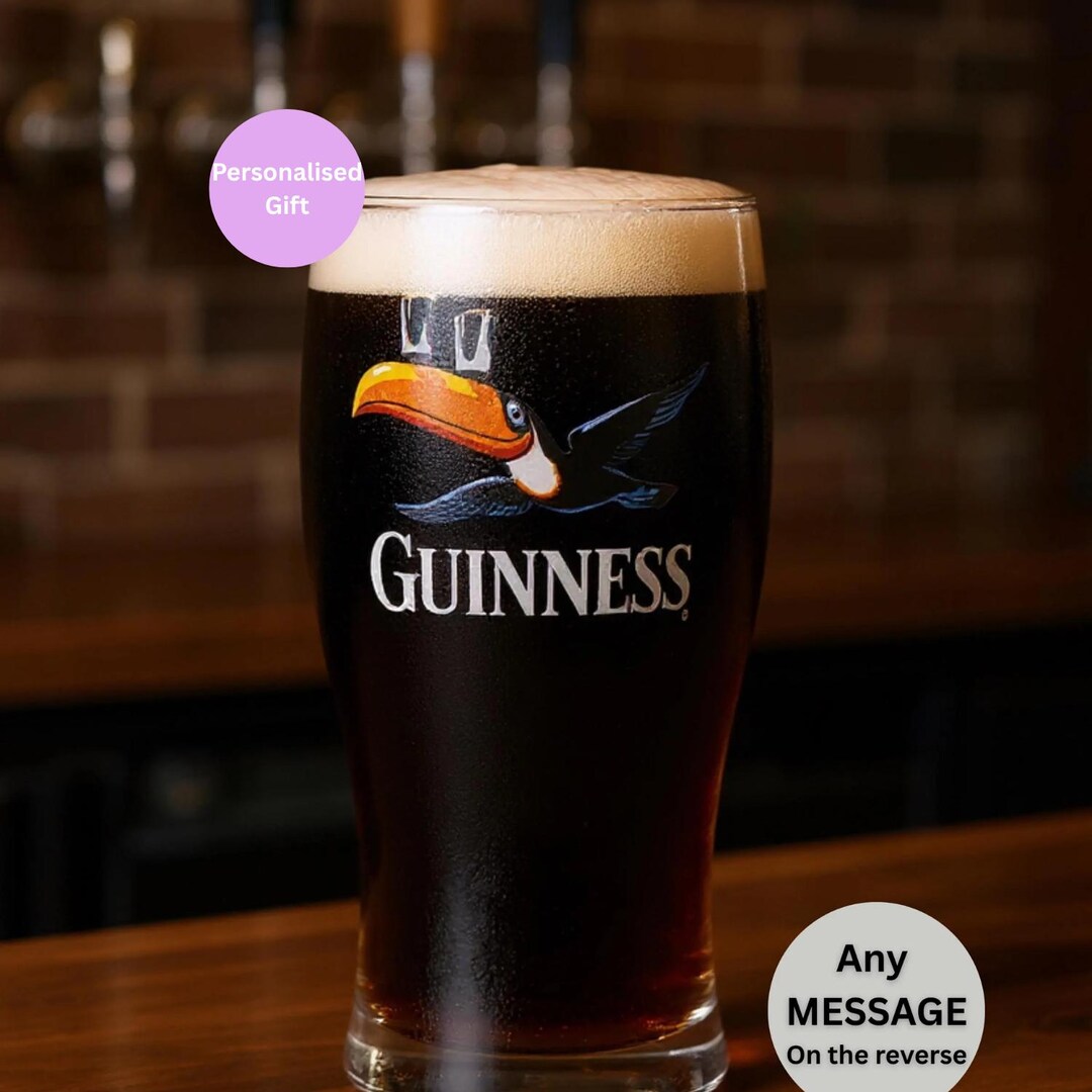 Personalised Guinness Pint Glass | Engraved Guinness Beer Glass ...