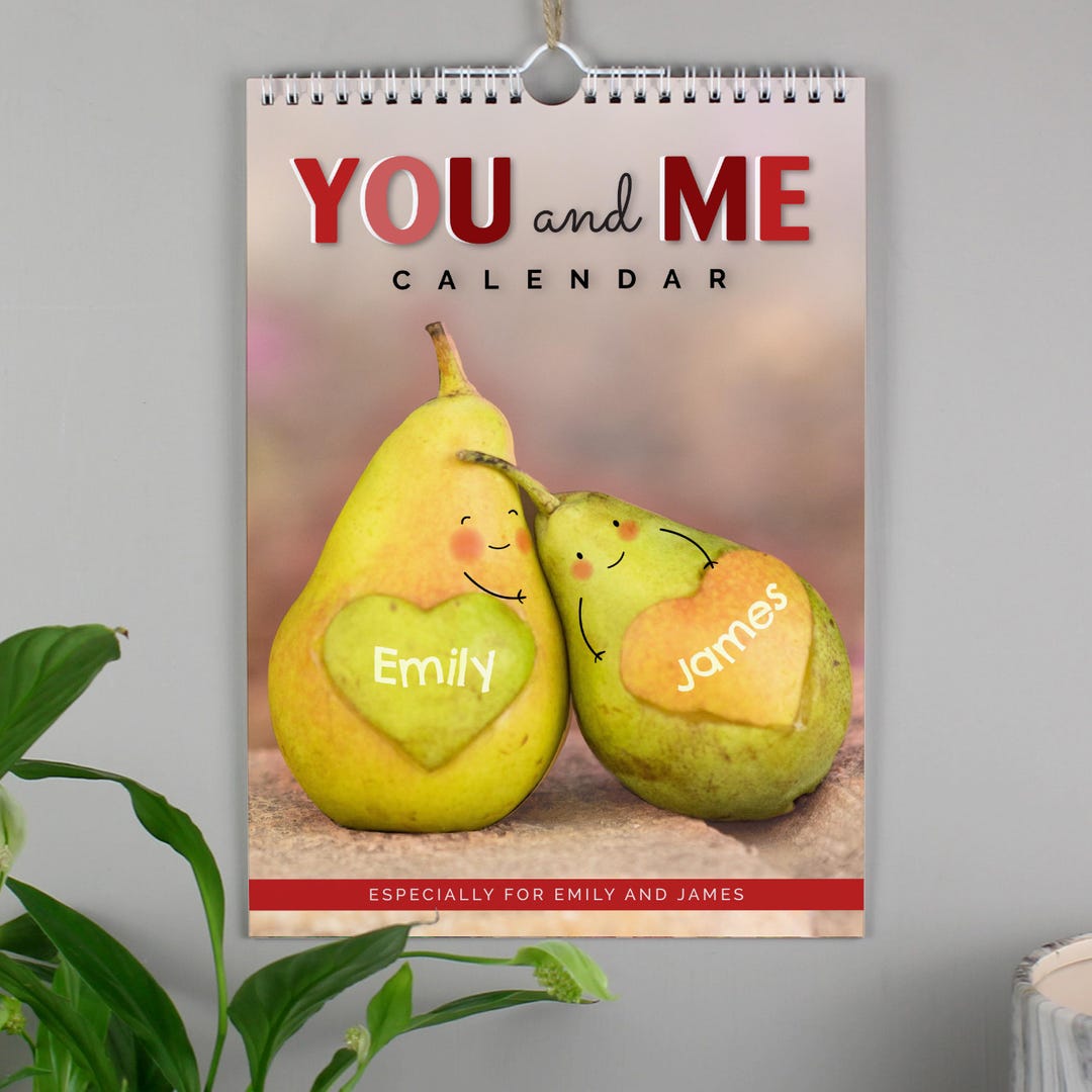 Personalised A4 Couple's Calendar | Romantic Calendar | Funny Calendar ...