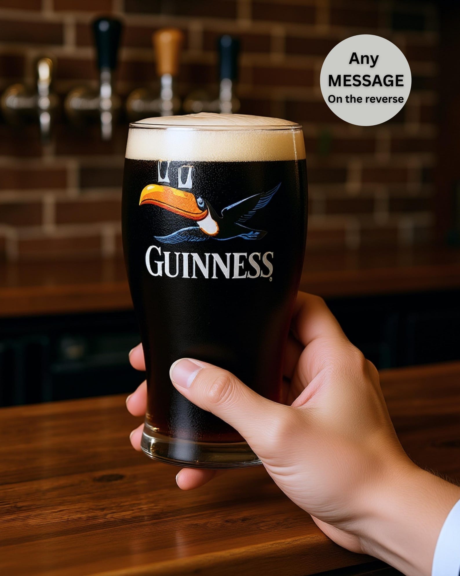 Personalised Guinness Pint Glass | Engraved Guinness Beer Glass ...