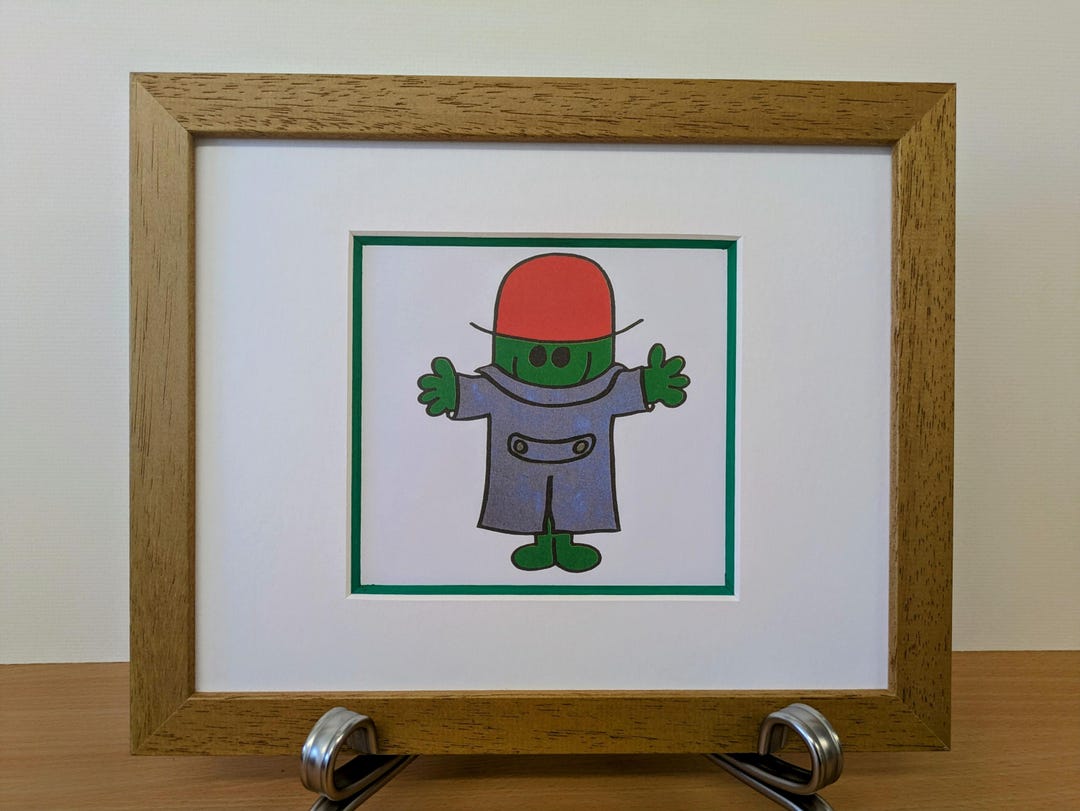 Mr Men Print | Mr Muddle Original Book Page | Double Mounted With Hand ...