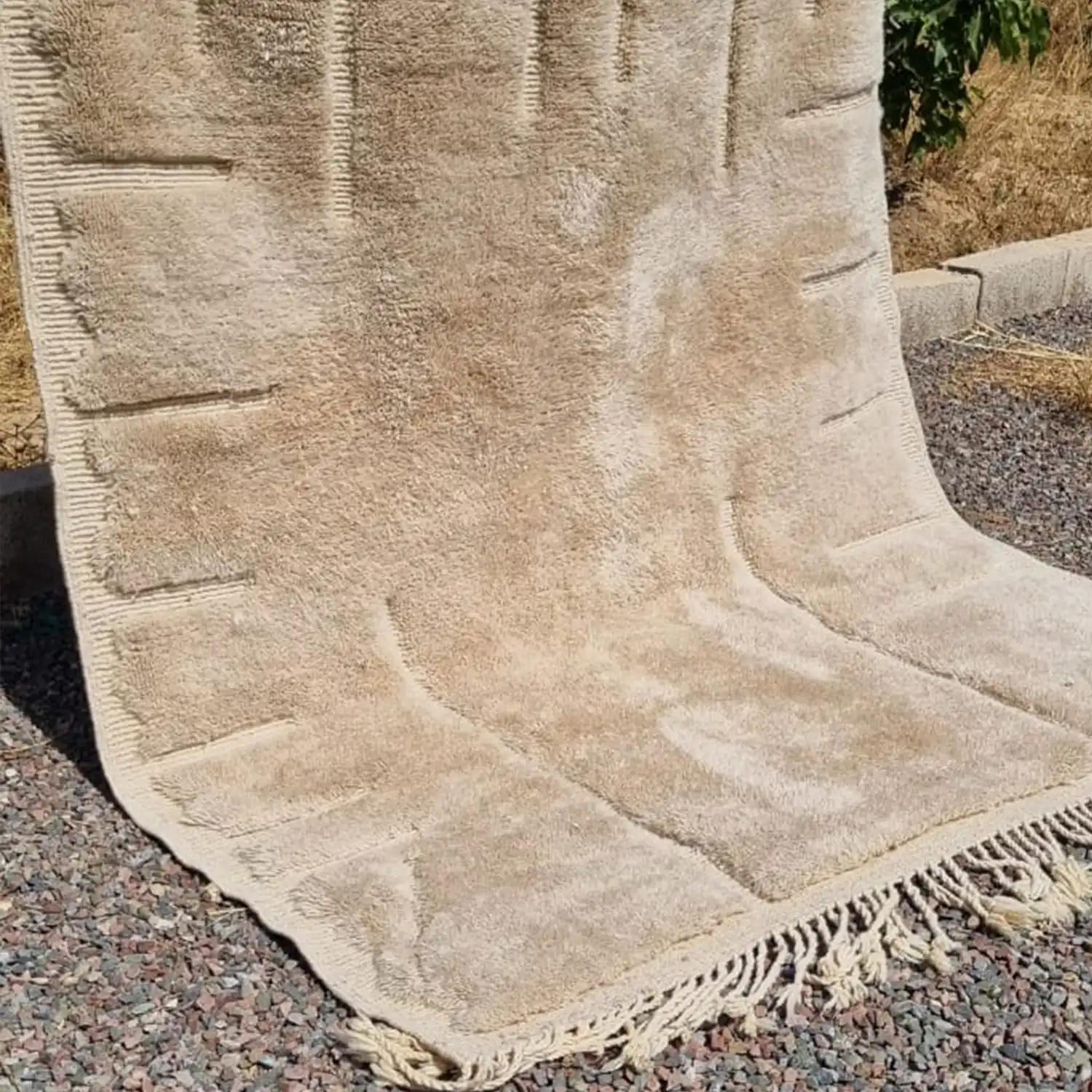 Distinctive Beni Mrirt Rug,hand-knotted Moroccan Rug,neutral Beige ...