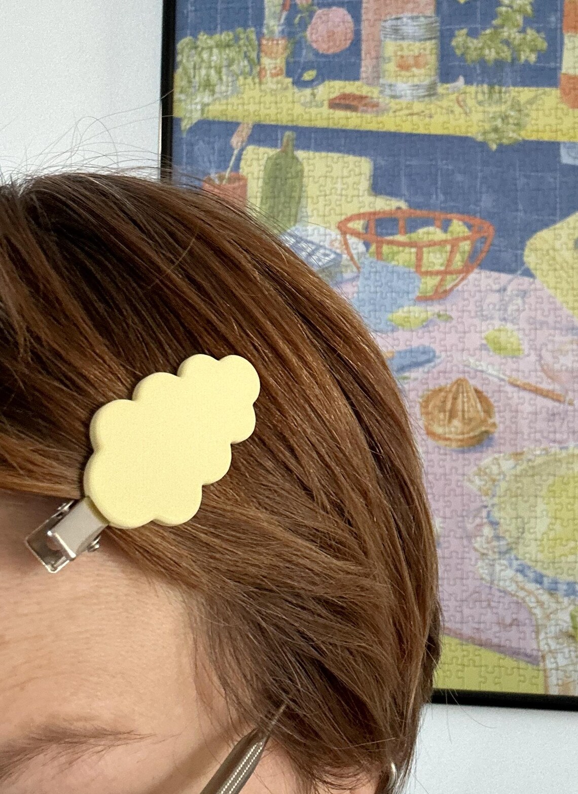 Pastel Cloud-shaped Creaseless Hair Clips – 3D Printed Set of 2 Unique ...