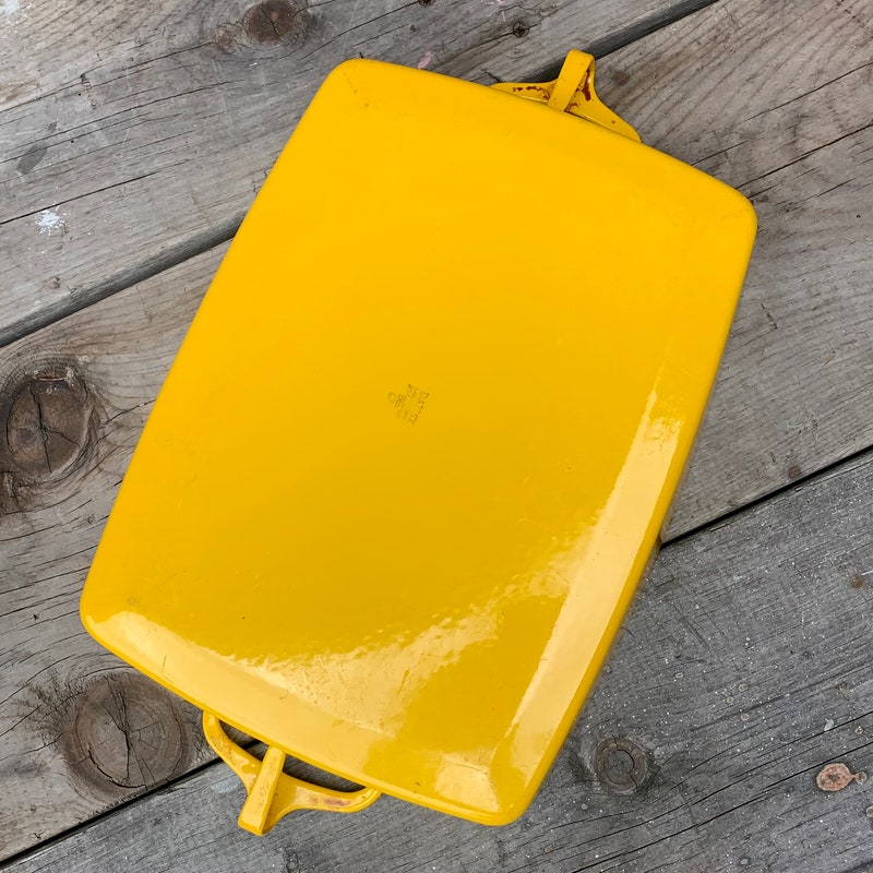 Yellow Enamel Pan - Etsy