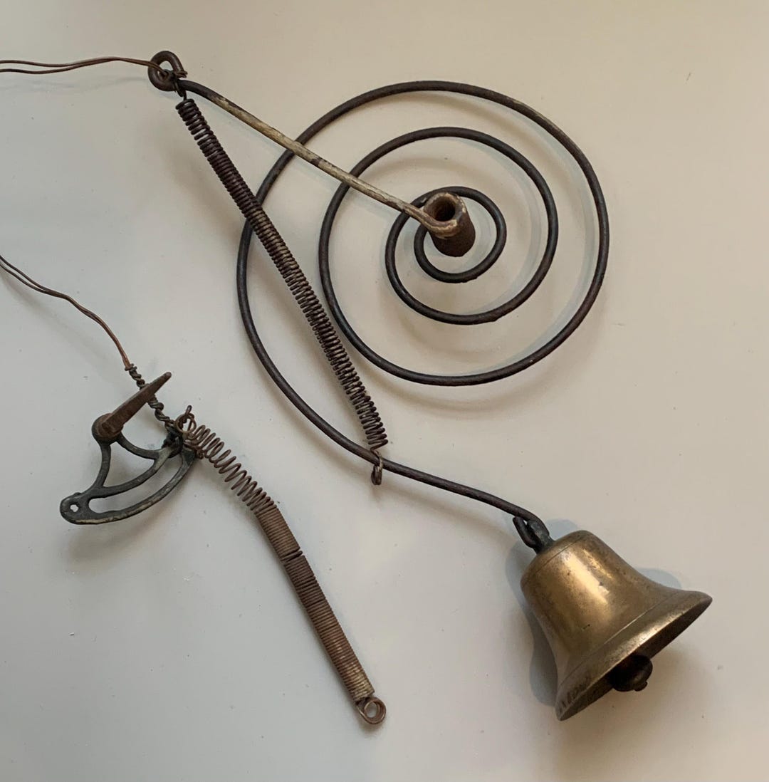 Antique Spring Door Bell Country Store Mercantile Shopkeeper Doorbell ...