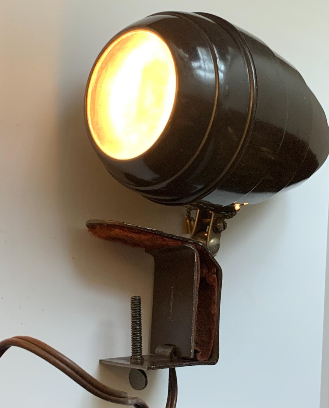 Vintage Bakelite Bullet Lamp Portable Art Deco Clamp Light - Etsy