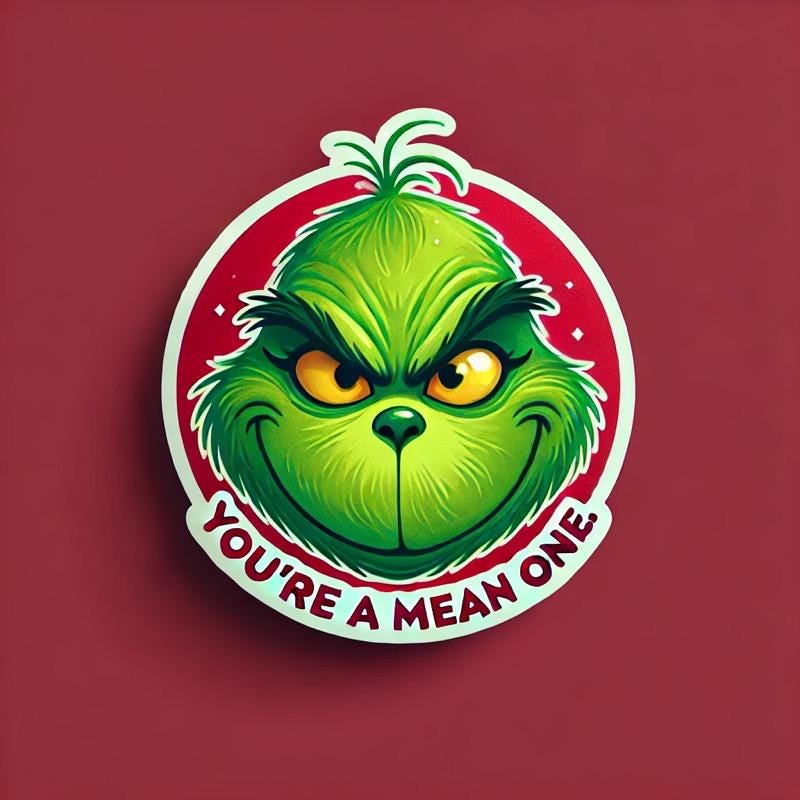 The Grinch Stickers - Etsy