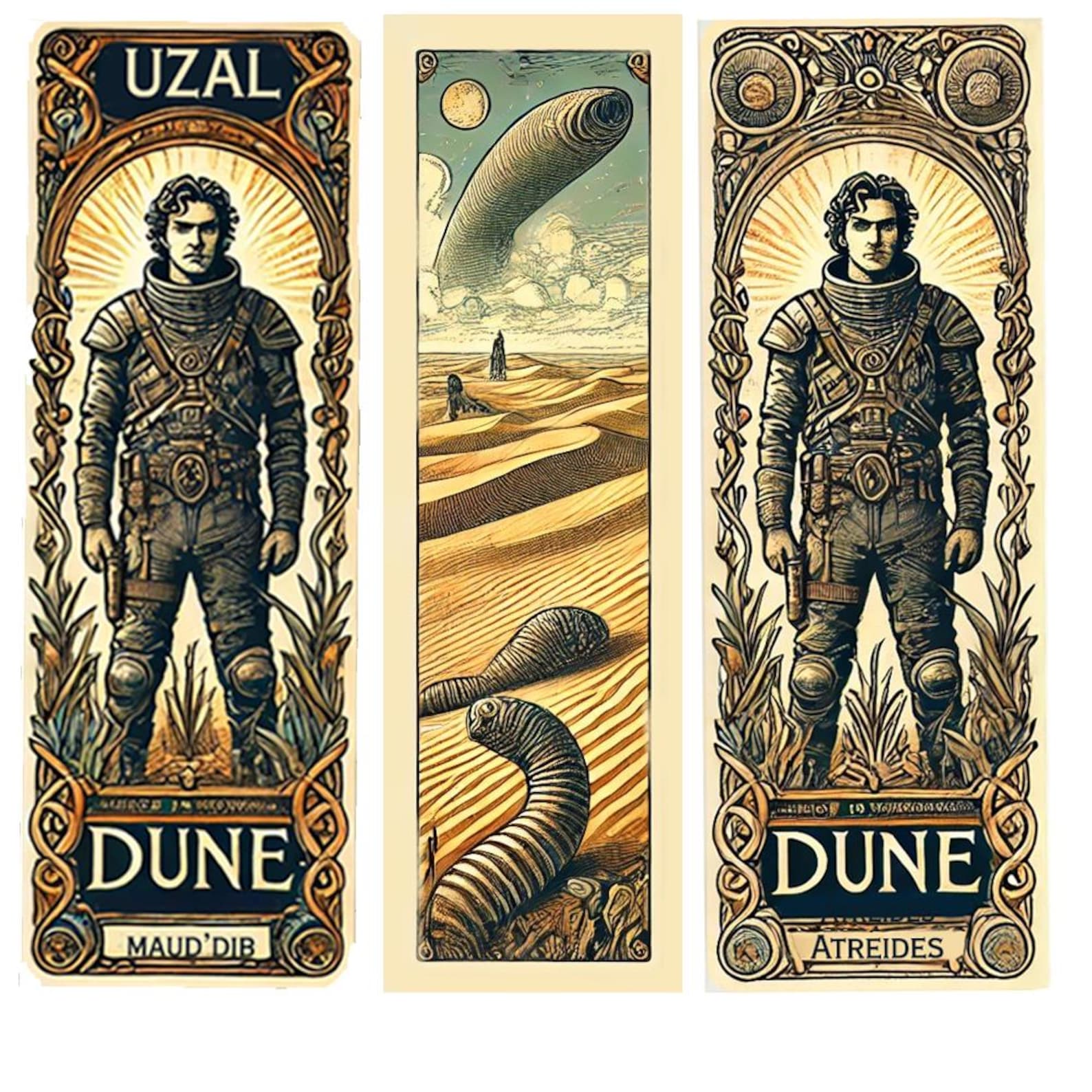 Dune Bookmark, Frank Herbert, Sci-fi Bookmark, Vintage, Book Lover ...