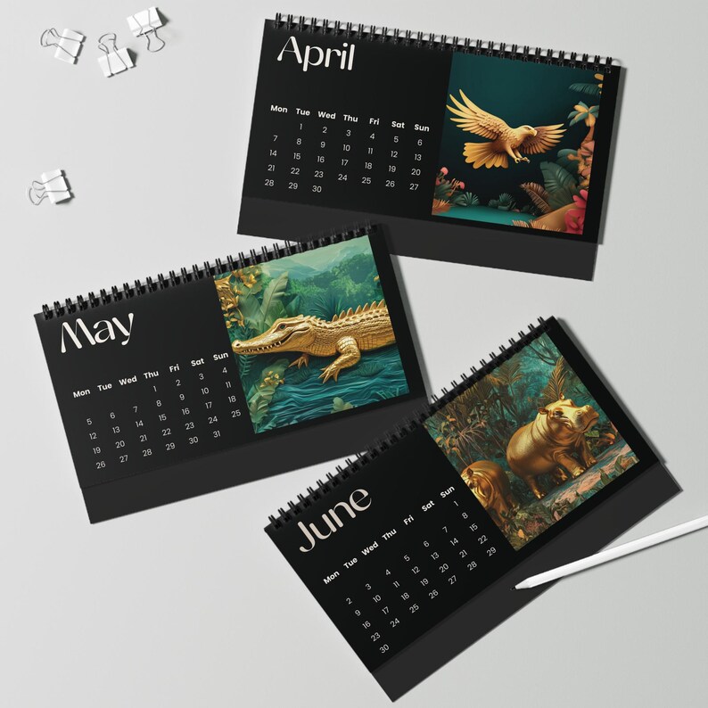 Printable Version of Desktop Calendar - Downloadable Safari Wildlife ...