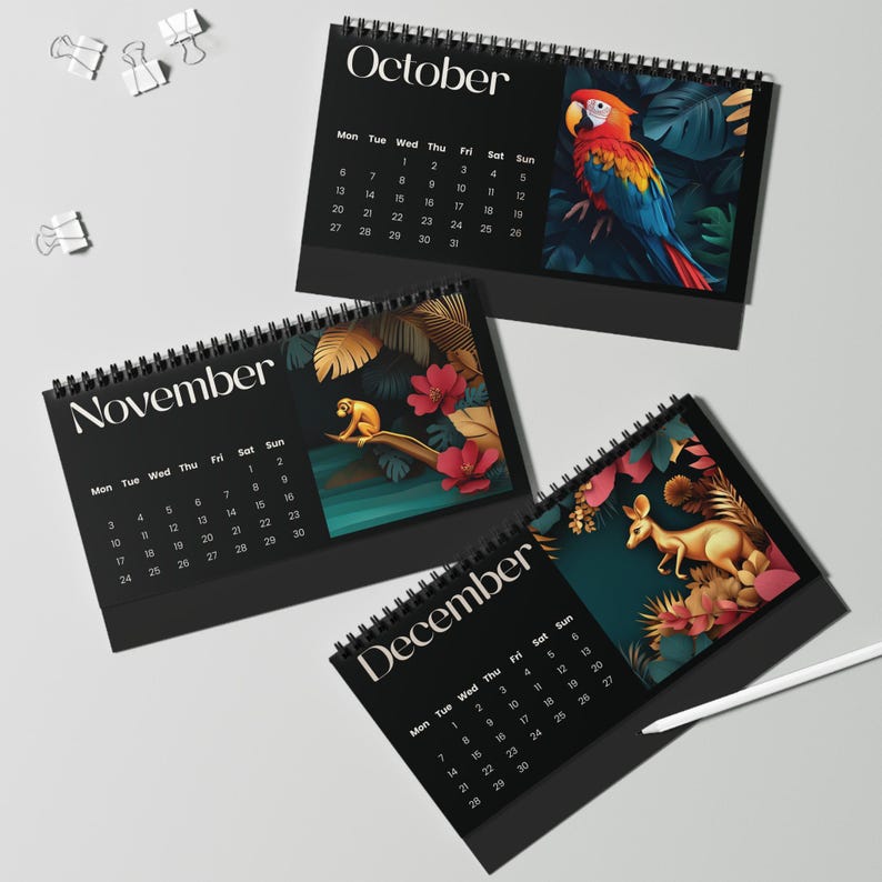 Printable Version of Desktop Calendar - Downloadable Safari Wildlife ...