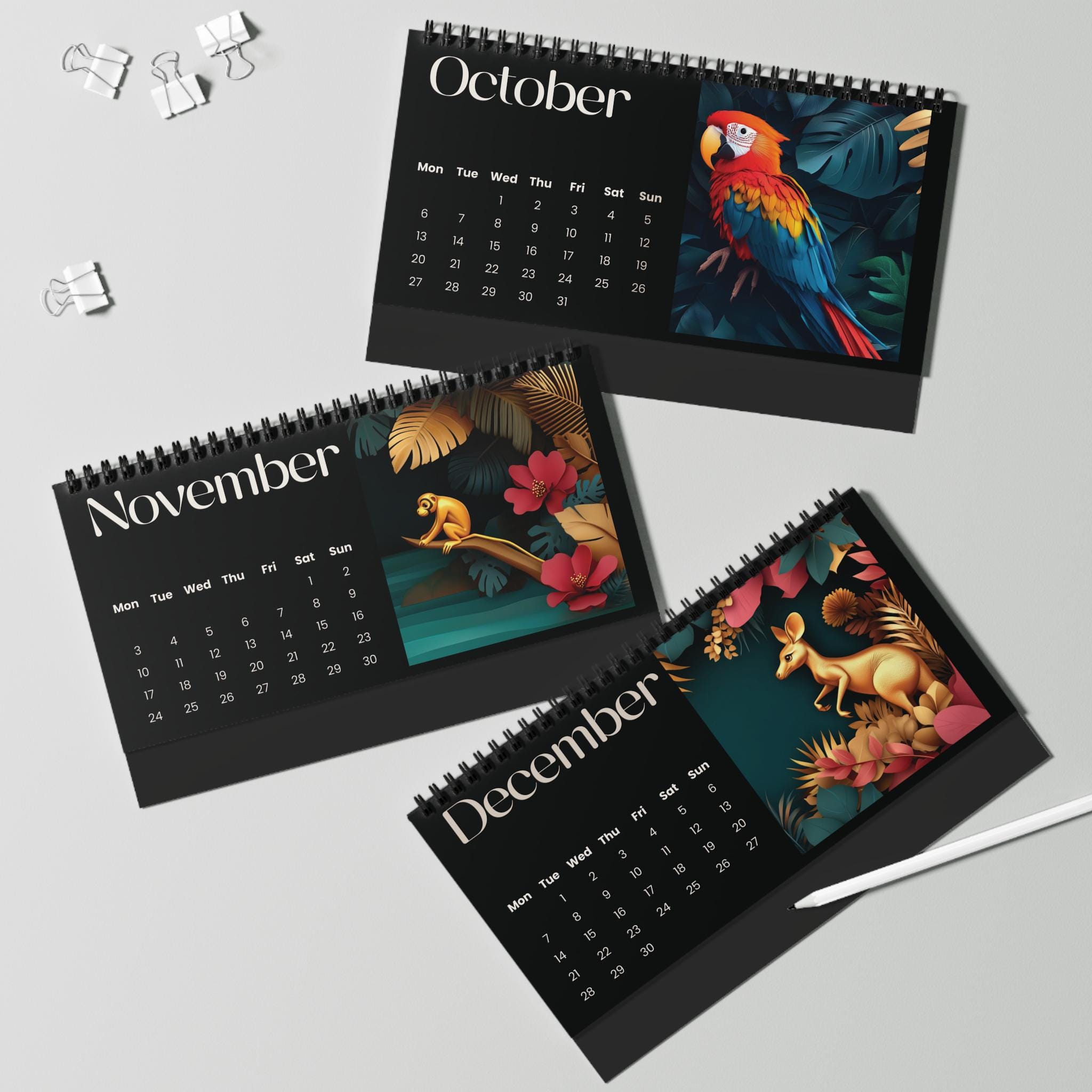 Printable Version of Desktop Calendar - Downloadable Safari Wildlife ...