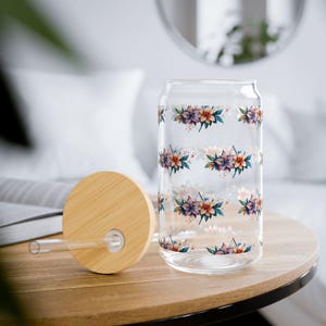 Glassware, Floral Geometric Art Design, Drinking Tumbler, Tea Cup ...