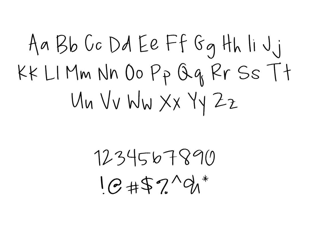 Scrawled Font - Etsy