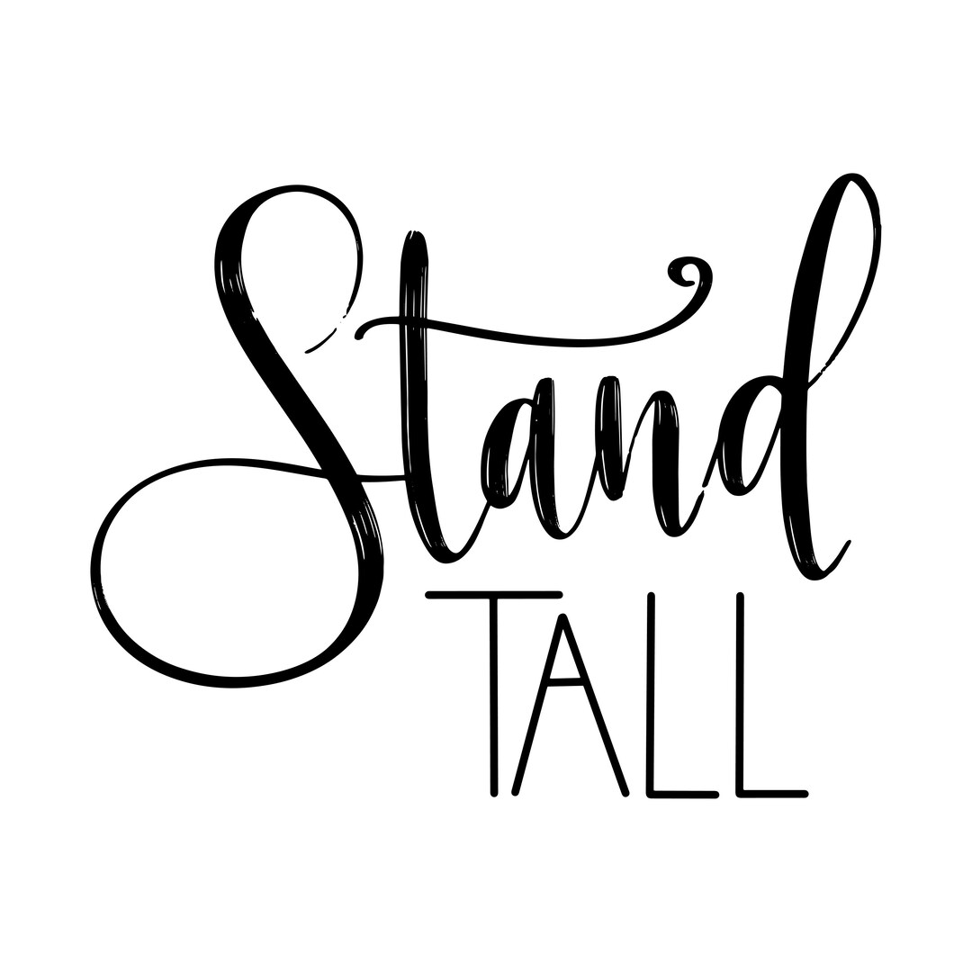 Stand Tall Lettering Clipart SVG PNG JPEG - Etsy