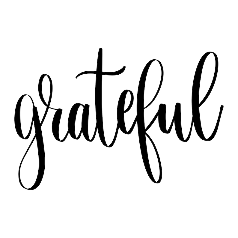 Thankful Grateful Blessed Clip Art SVG PNG JPEG - Etsy