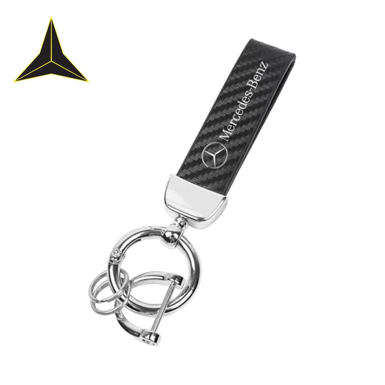 Car Carbon Fiber, Suede, Metal Keychain Car Gift Accessories for ...