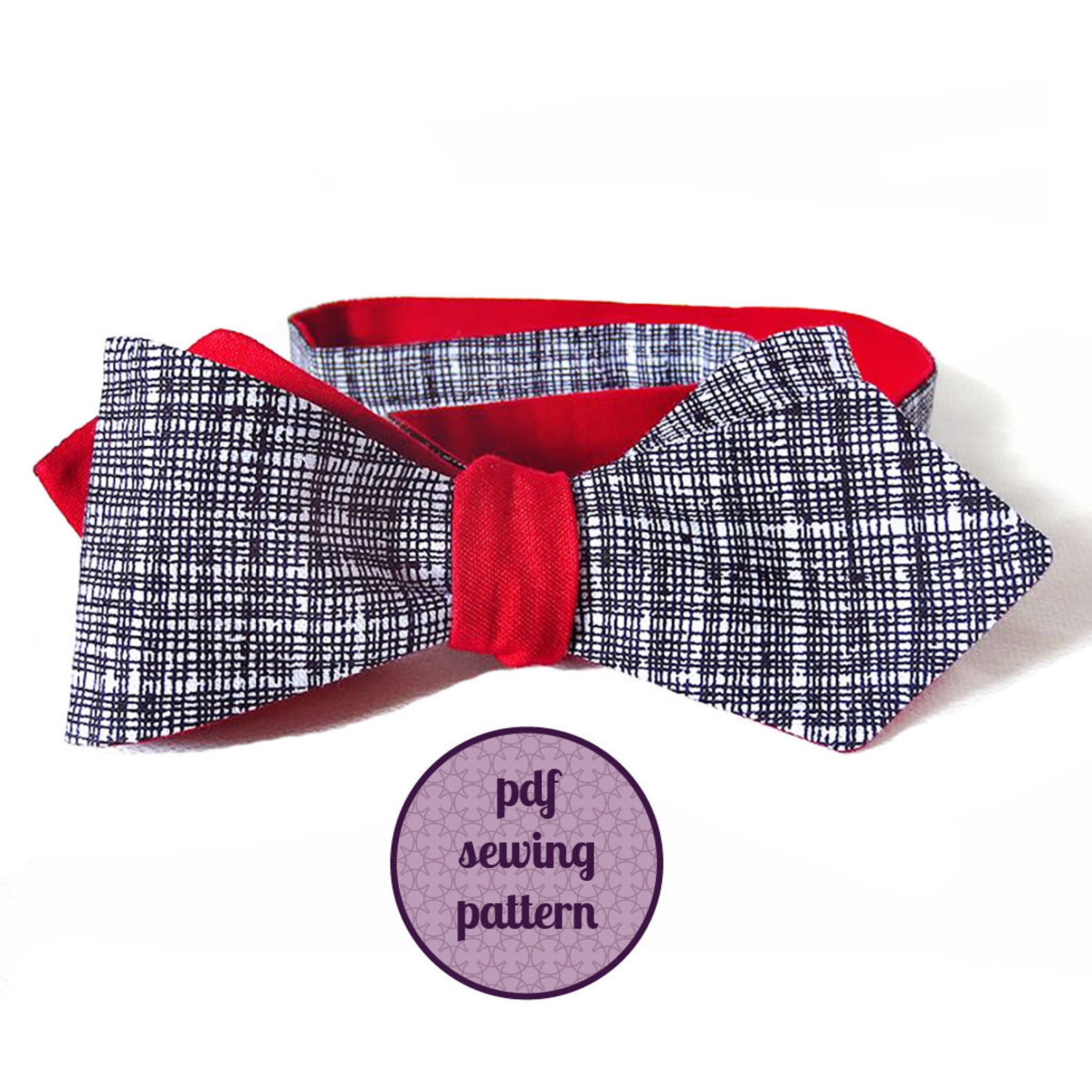 Sewing Pattern Freestyle Bow Tie in Two Styles PDF for Immediate ...