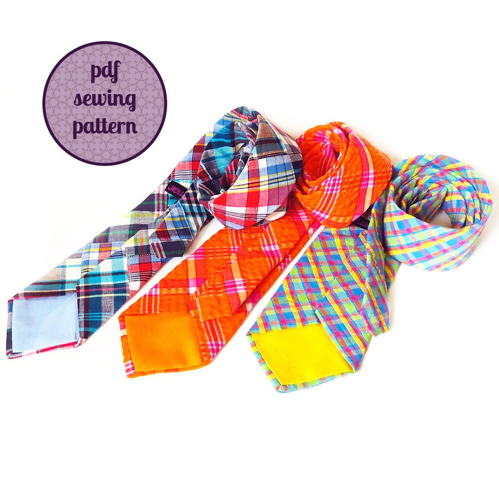 Sewing Pattern - Men's Four Fold Necktie (PDF for Immediate Download ...