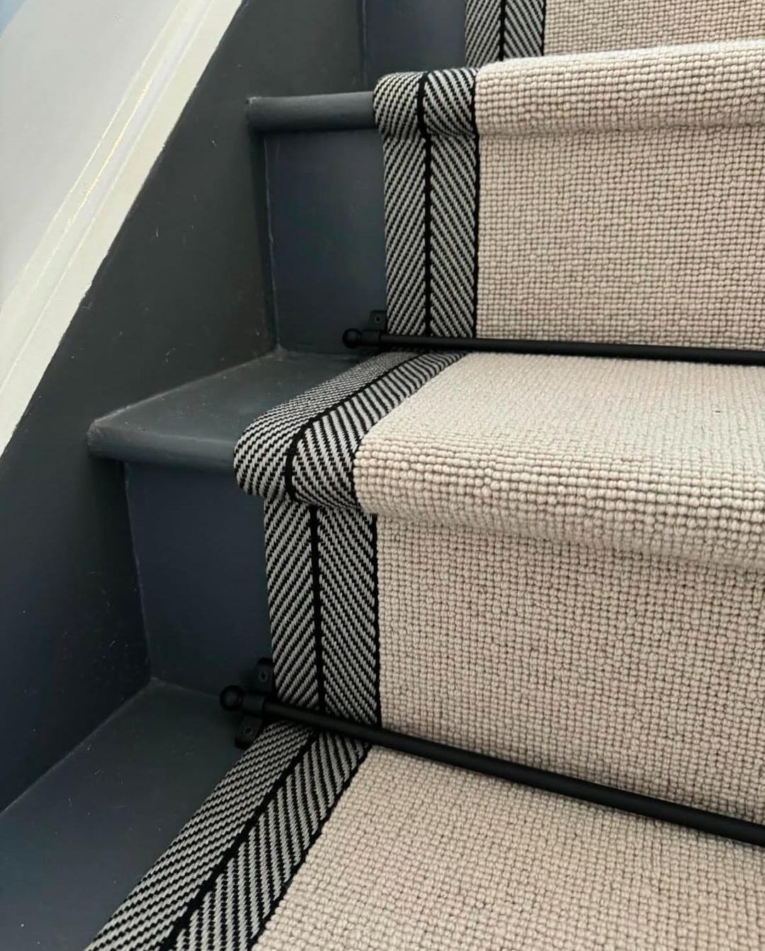 Stitched Taped Edge Stair Runner Beige - Etsy