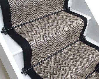 Stitched Taped Edge Stair Runner Beige - Etsy UK