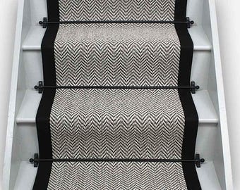 Leopard Wilton Stair Runner With Black Whipped Edge - Etsy