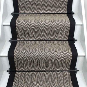 Greige Woven Berber Stitched Taped Edge Stair Runner - Etsy