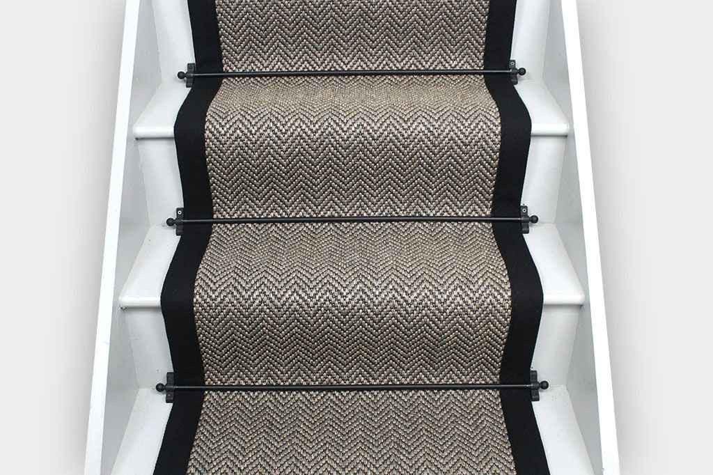 Greige Woven Berber Stitched Taped Edge Stair Runner - Etsy