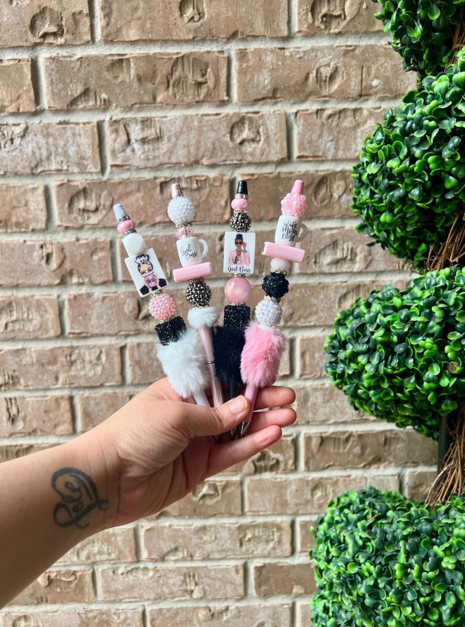 Girl Boss Beaded Pen | Mad Hustle, Dope Soul Pen | Handmade Ballpoint ...