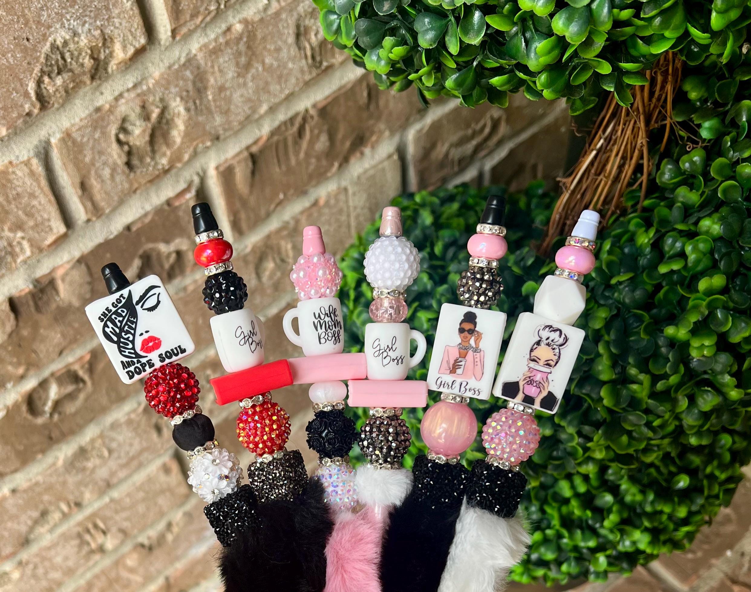 Girl Boss Beaded Pen | Mad Hustle, Dope Soul Pen | Handmade Ballpoint ...