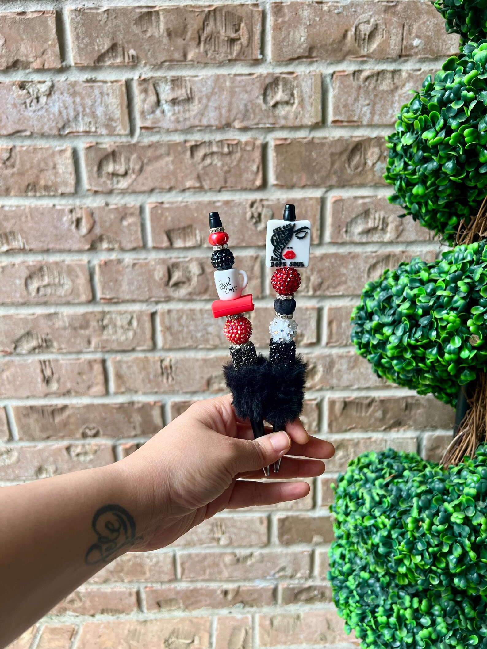 Girl Boss Beaded Pen | Mad Hustle, Dope Soul Pen | Handmade Ballpoint ...