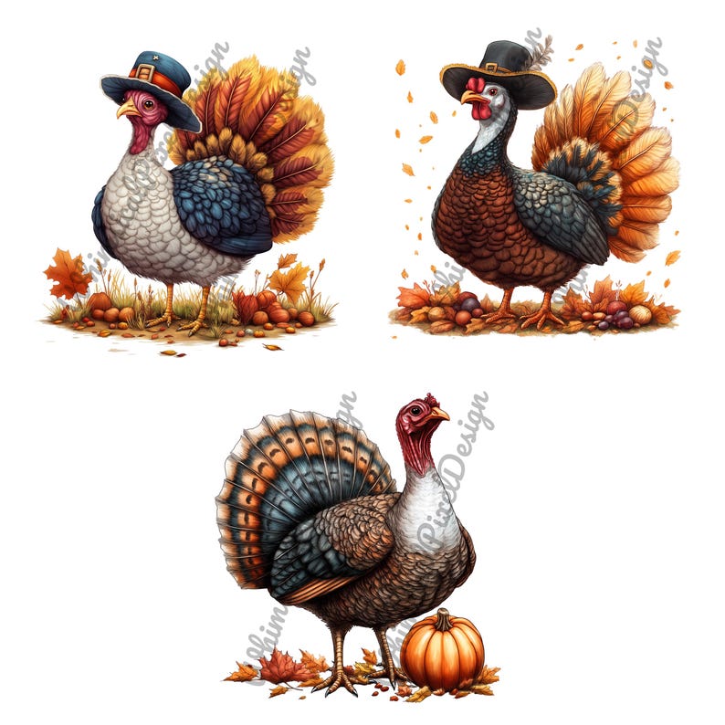 Turkey Png Thanksgiving Clipart Pilgrim Graphics Fall Decor Gratitude ...