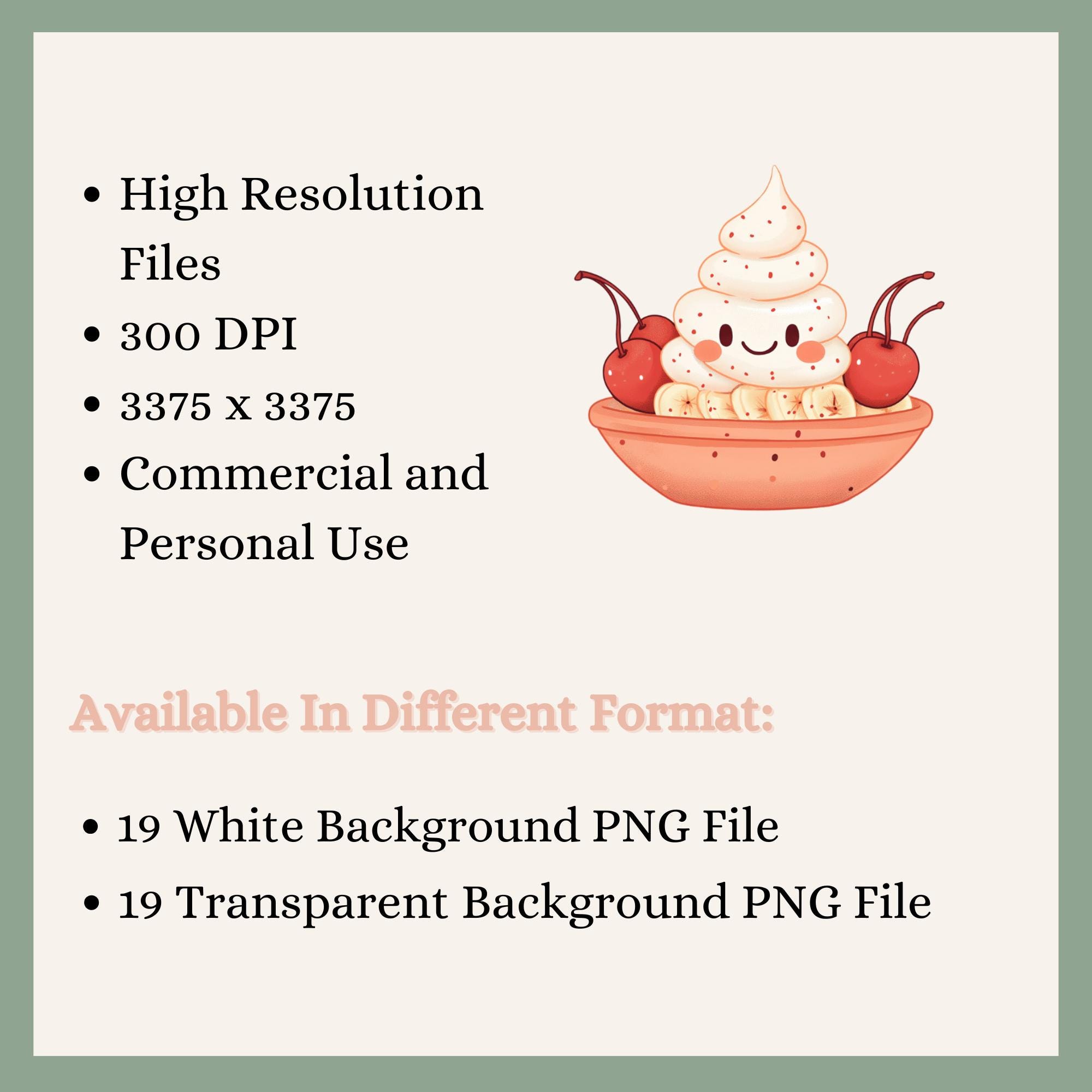 Kawaii Clipart Cartoon Sweets Png Adorable Icons Cute Food Elements ...