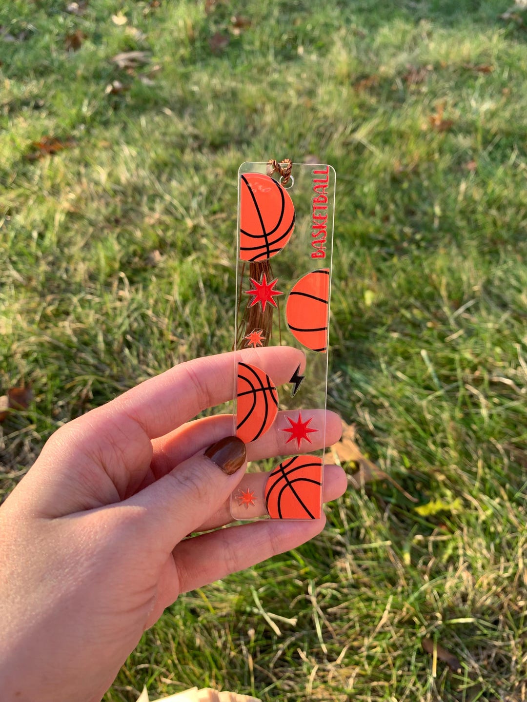 Basketball Pattern Bookmark • Custom Sports Bookmark • Athlete Gift ...