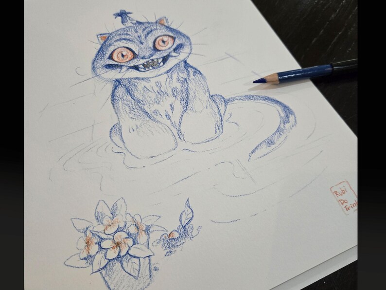 Kpop Demon Hunters Art Print - Derpy Tiger Illustration (8.5x11in ...
