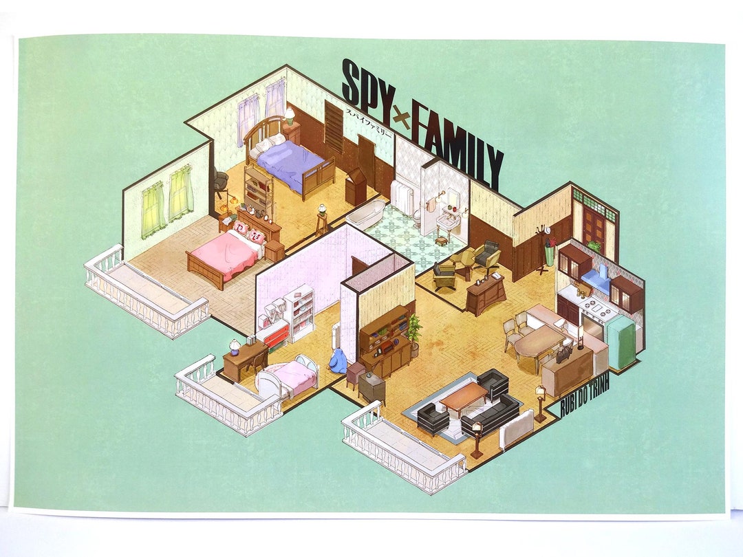 SPY X FAMILY APARTMENT Forger Residence Loid Yor Anya Waku Waku House ...