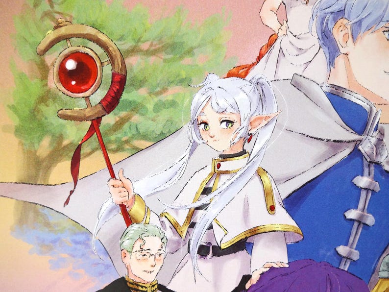 Frieren Beyond Journey's End Anime Poster: Fern, Himmel, Stark Art - Etsy