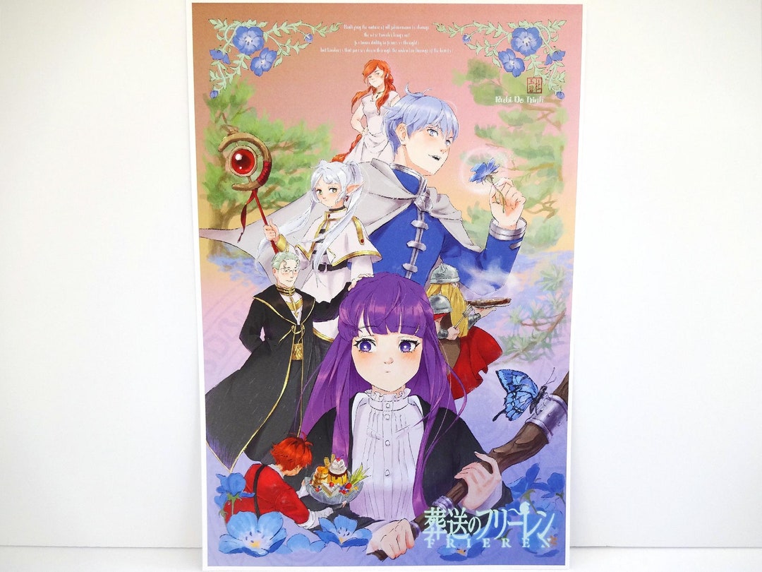 Frieren Beyond Journey's End Anime Poster: Fern, Himmel, Stark Art - Etsy