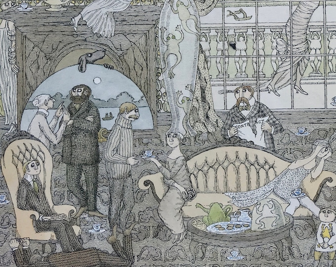 Edward Gorey Poster the Great Veiled Bear Approx. 15 X 10 - Etsy