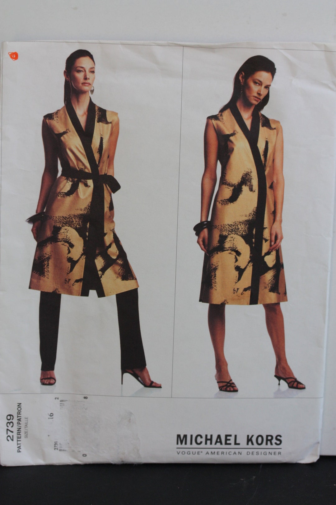 UNCUT Vintage Sewing Pattern - Michael Kors 2739 Easy Wrap Dress, Tunic ...