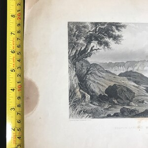 Very Rare - Etching Print From the 1800's - Esopus Landing Hudson River ...